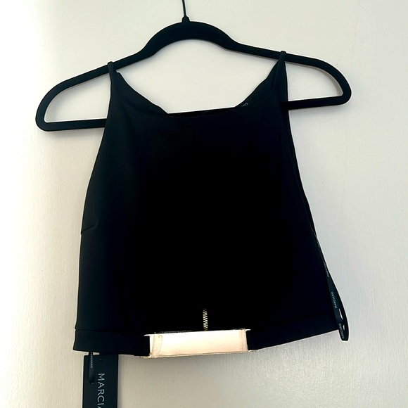 Marciano | Tops | Black Zip Up Crop Top | Poshmark